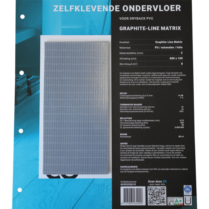 Co-Pro Graphite-Line Matrix dikte 2,0mm - 8m² - merkvloerenwinkel.nl