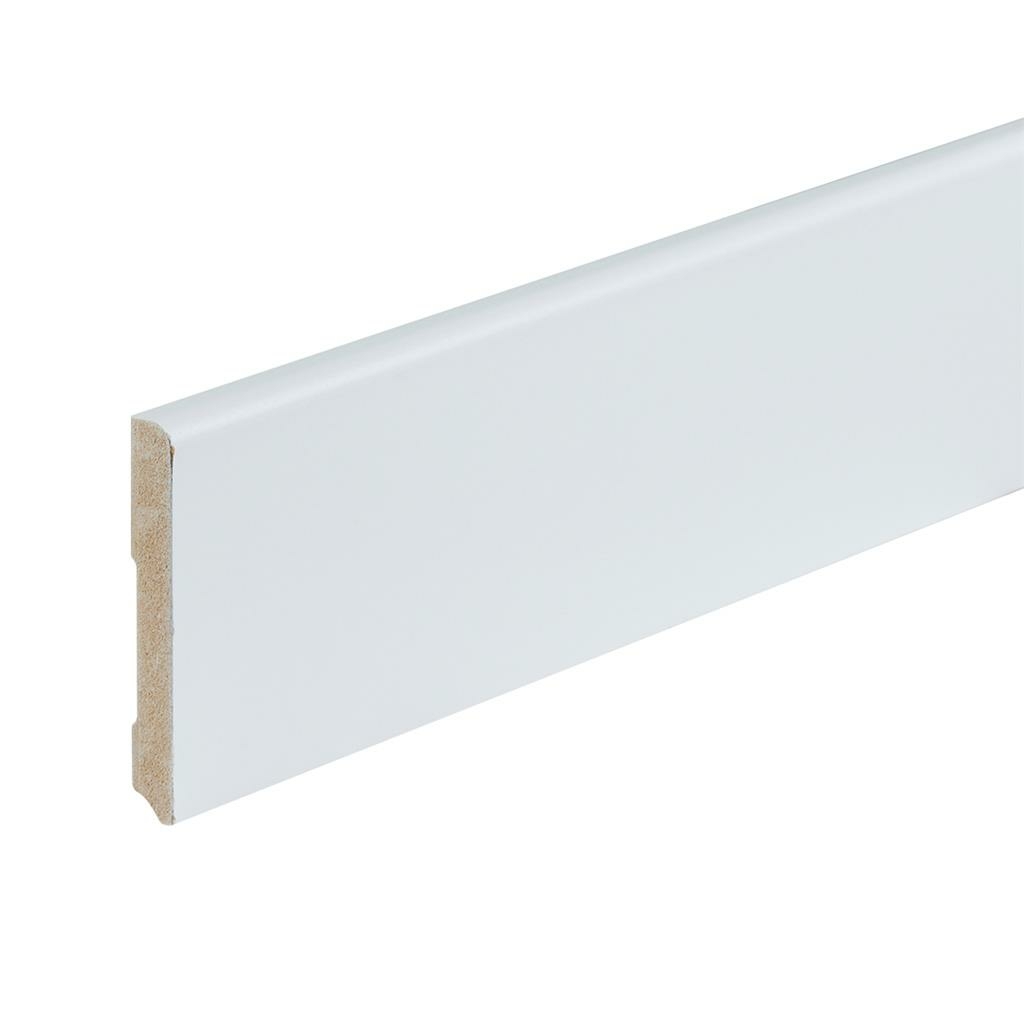 Gelakte plint 90x12 - Berlijn wit RAL 9010 - merkvloerenwinkel.nl