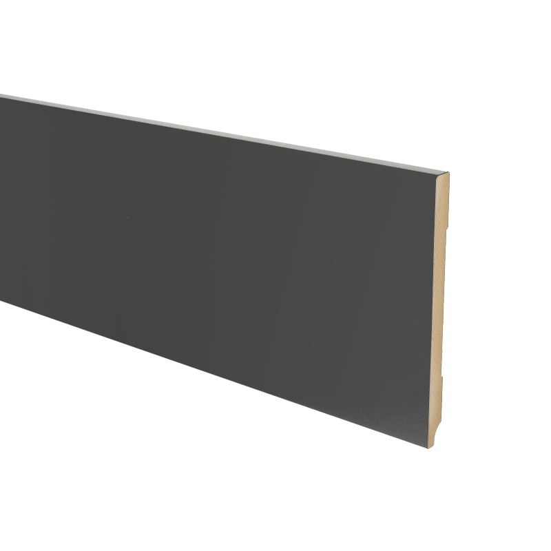 MDF Moderne plint 150x12 voorgelakt RAL9005 - lengte 240cm ...